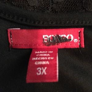 BONGO | Tops | Bongo Plus Size Black Lace Top With Sheer Sleeves | Poshmark